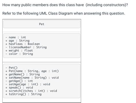 Solved How Many Public Members Does This Class Have