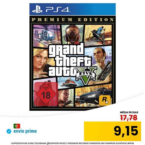 Grand Theft Auto V Premium Edition Playstation 4 Cupões Tá Fixe