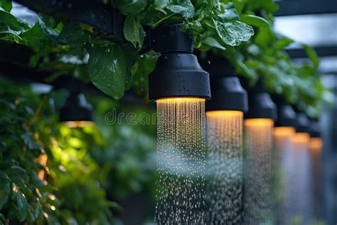 Garden Drip Irrigation System Sensor With Backyard Landscaping