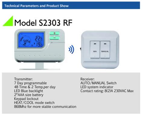 Weekly Programming Digital Large Screen Room Wireless Thermostat Buy