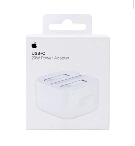 Apple Iphone 3 Pin Uk Style Original Charger Power Adapter 20w Usb C To