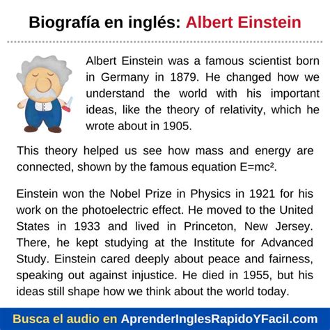 Biografía De Albert Einstein En Inglés Biografia De Albert Einstein
