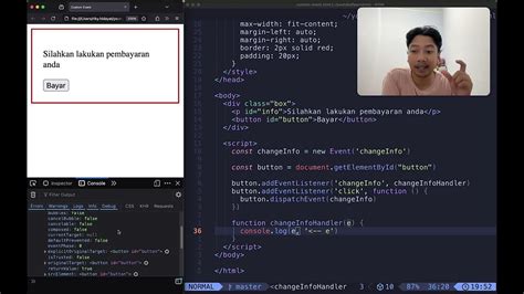 Cara Membuat Custom Event Javascript Dengan Penjelasannya Youtube