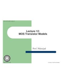 Lecture 12 MOS Transistor Models Lecture 12 Mos Transistor Models Pdf PDF4PRO