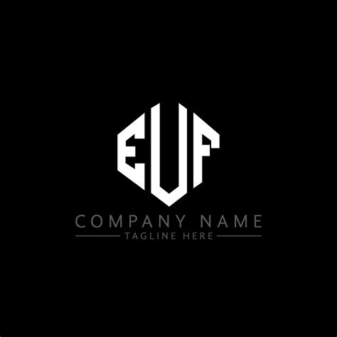 Euf Letter Logo Design With Polygon Shape Euf Polygon And Cube Shape