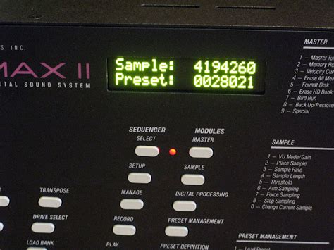 MATRIXSYNTH E MU Systems EMU EMAX II W Mb RAM SCSI SD Option New LED Display