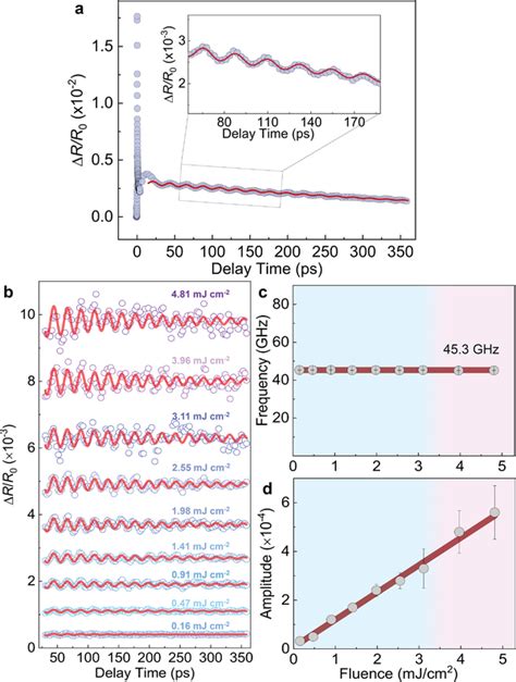 Pump Fluence Dependence Of The Coherent Phonon Oscillation A