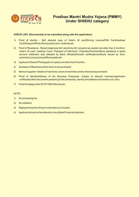 Download Loan Application Form For Pradhan Mantri Mudra Yojana