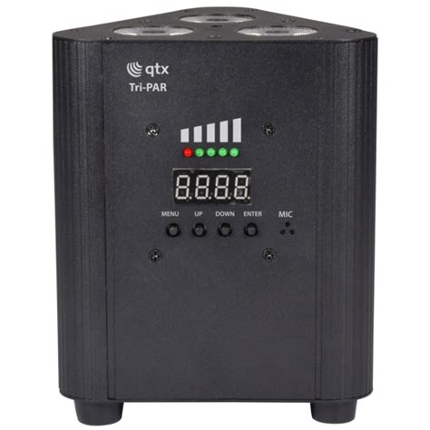 Qtx Tri Par Rechargeable Rgbw Led Uplighter 3x 4w