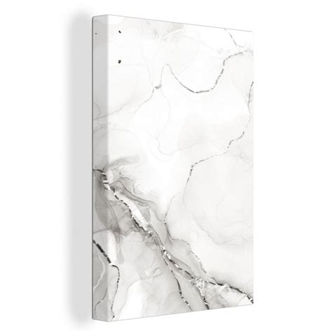 Onemillioncanvasses® Leinwandbild Marmor Grau Weiß 1 St