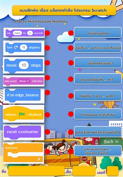 💥แจกแบบฝึกหัด โปรแกรม Scratch สื่อแบ่งปันครูกระแต