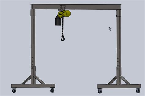 Gantry Crane Solidworks 3d Cad Model Grabcad