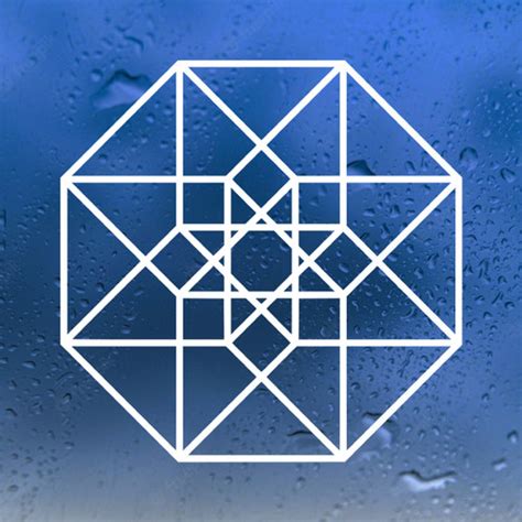 Tesseract Hypercube Vinyl Decal Cube Geometry Die Cut Sticker