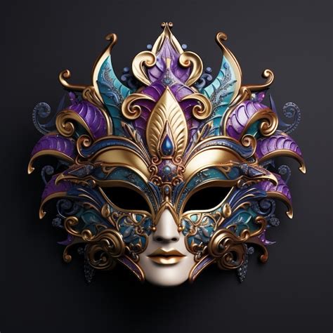 Premium Photo Festive Mardi Gras Carnival Mask On Isolated Background