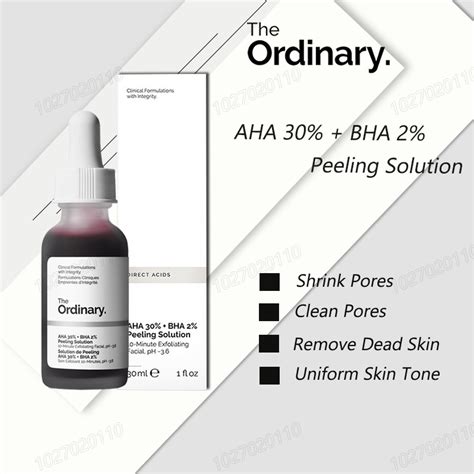 The Ordinary 30ml Aha 30 Bha 2 Peeling Solution 30ml Exfoliating
