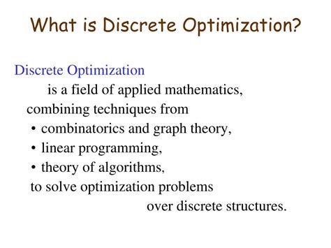 Ppt Mathematical Modeling And Optimization Summary Of Big Ideas