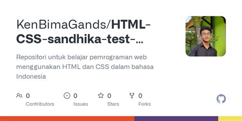 GitHub KenBimaGands HTML CSS Sandhika Test Remote Repositori Untuk Belajar Pemrograman Web