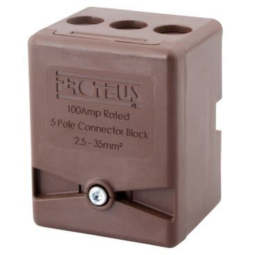 A Way Terminal Block Brown Proteus Switchgear