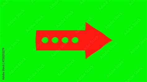 Animated Red Arrow Symbol With Wavy Motion Effect Two Red Arrow Shape