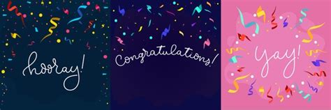 Hooray Banner Template Celebration Party Banner Royalty Free Vector