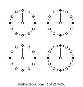 Vector Different Clock Symbols Stock Vector Royalty Free 1345274240 Shutterstock