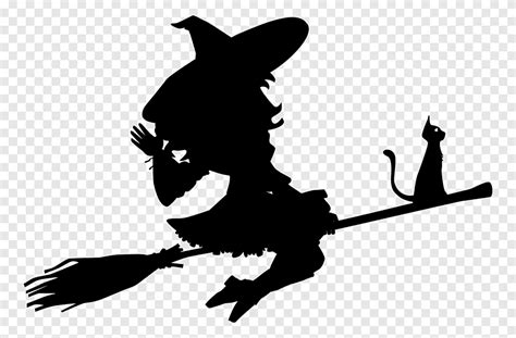 무료 다운로드 마녀 마술 실루엣 악 나는 빗자루 마법 할로윈 무서운 유령 같은 png PNGEgg