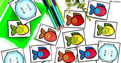 5 Ways To Practice Adding And Subtracting Fractions Hello Learning