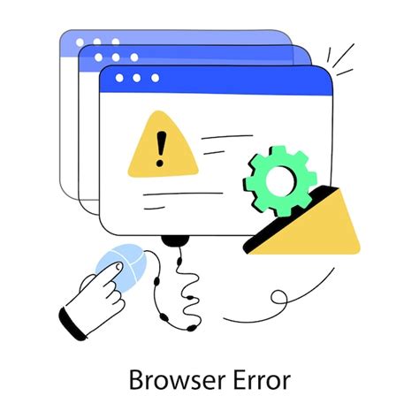 Premium Vector An Editable Doodle Mini Illustration Showing Browser Error