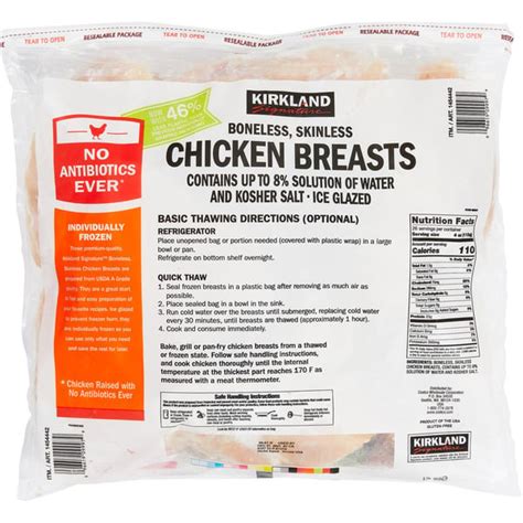 Kirkland Signature Chicken Breasts Boneless Skinless 65 Lbs Same Day