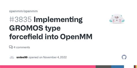 Implementing Gromos Type Forcefield Into Openmm · Issue 3835 · Openmm
