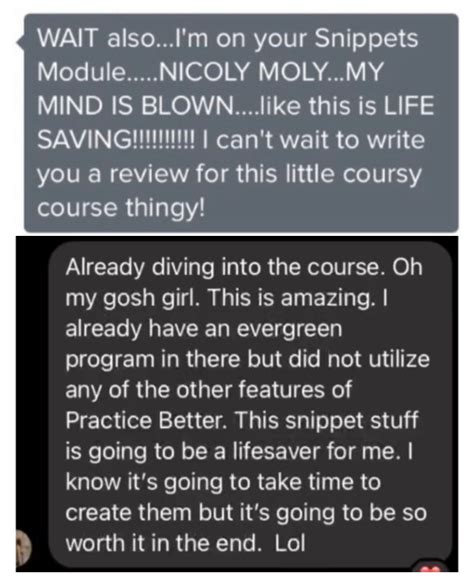 Practice Better Snippets