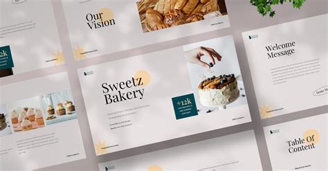 Keynote в пекарне Sweetz Шаблоны презентаций Включая питание и хлеб Envato Elements