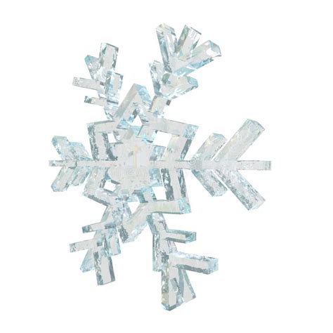 Transparent Snowflake Made From Ice Stock Vector Illustration Of Symbol White