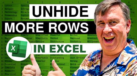 Excel Easy How To Unhide Multiple Rows Episode 2561d Youtube