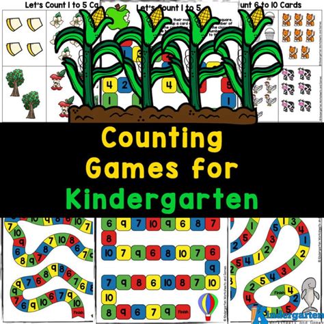 Counting Numbers Games For Kindergarten Count And Match 1 To 10