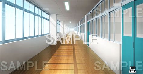 背景素材 学園編（廊下）追加しました（booth販売） 背景素材屋さんみにくるのイラスト Pixiv