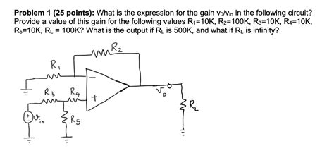 Solved Problem 1 25 Points What Is The Expression For The