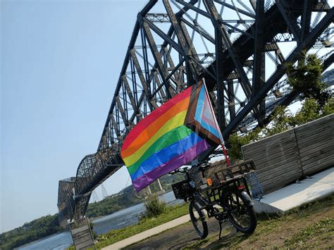Gay Flag And Cargo Bike This Is Going To Be A Gay Ass Month Rgay