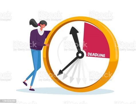 마감일 비즈니스 작업 프로세스 조직 개념 거대한 알람 시계에서 사업가 캐릭터 시간 관리 시간에 대한 스톡 벡터 아트 및 기타 이미지 Istock