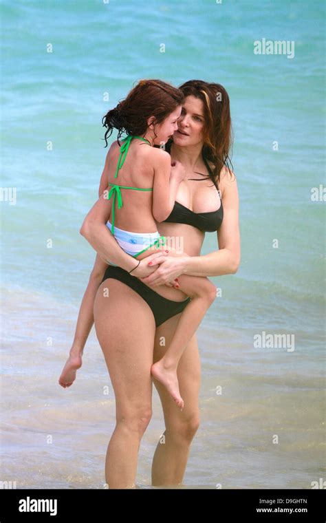 Stephanie Seymour And Her Daughter Spend The Day At Saline Beach St