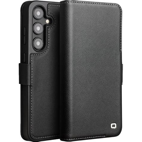 Samsung Galaxy S23 Case Hülle Flip Qialino Echtleder Matt Mit