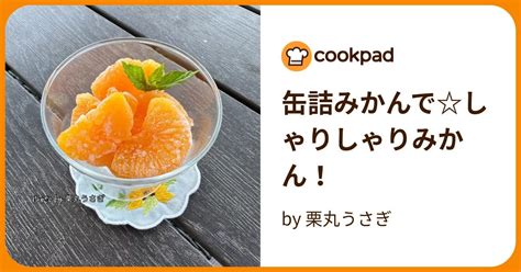 缶詰みかんでしゃりしゃりみかん！ By 栗丸うさぎ 【クックパッド】 簡単おいしいみんなのレシピが395万品