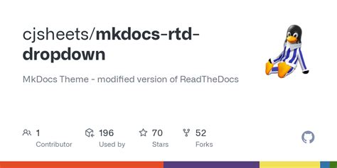 Github Cjsheets Mkdocs Rtd Dropdown Mkdocs Theme Modified Version