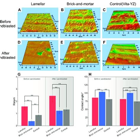 Surface Three Dimensional Morphology A F Surface Roughness G And