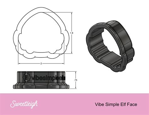 Vibe Simple Elf Face Cookie Cutter Sweetleigh