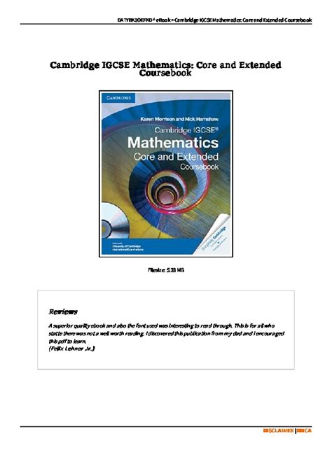 Cambridge Igcse Mathematics Core And Extended Co Pdf Pdfcoffee Com