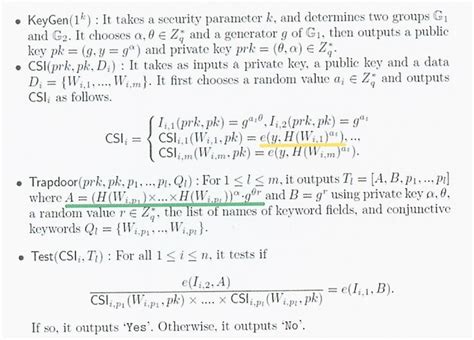 Encryption Ecks Ps Algorithm Searching In Encrypted Data Bilinear Maps Cryptography Stack