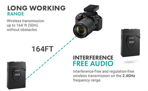 Amazon Com Movo WMIC GHz Wireless Lavalier Microphone System With Integrated Foot