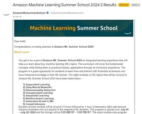 Ankit Shaw On Linkedin Amazonmlsummerschool Amazon Machinelearning