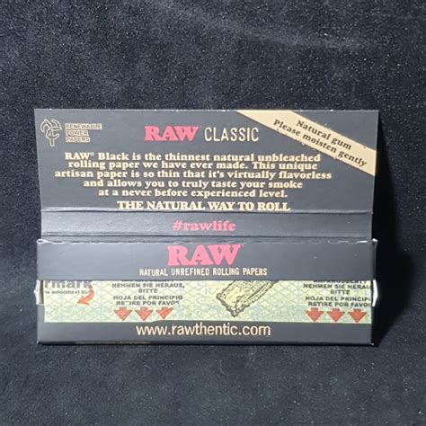 Raw Black Single Wide Single Window 50 Leaves R420 Supplies